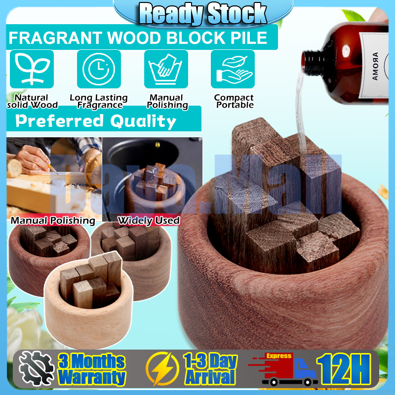 Aroma Wood Diffuser Aromatherapy Cylinder Beech Essential Oil Diffuser ...