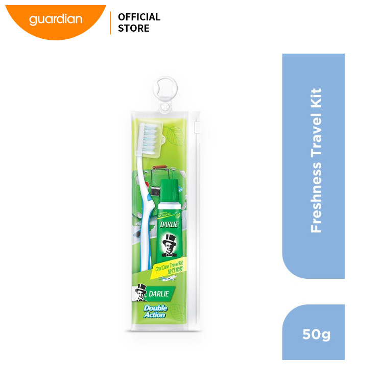 Darlie Double Action Toothbrush + Toothpaste Travel Kit Adult 50G ...