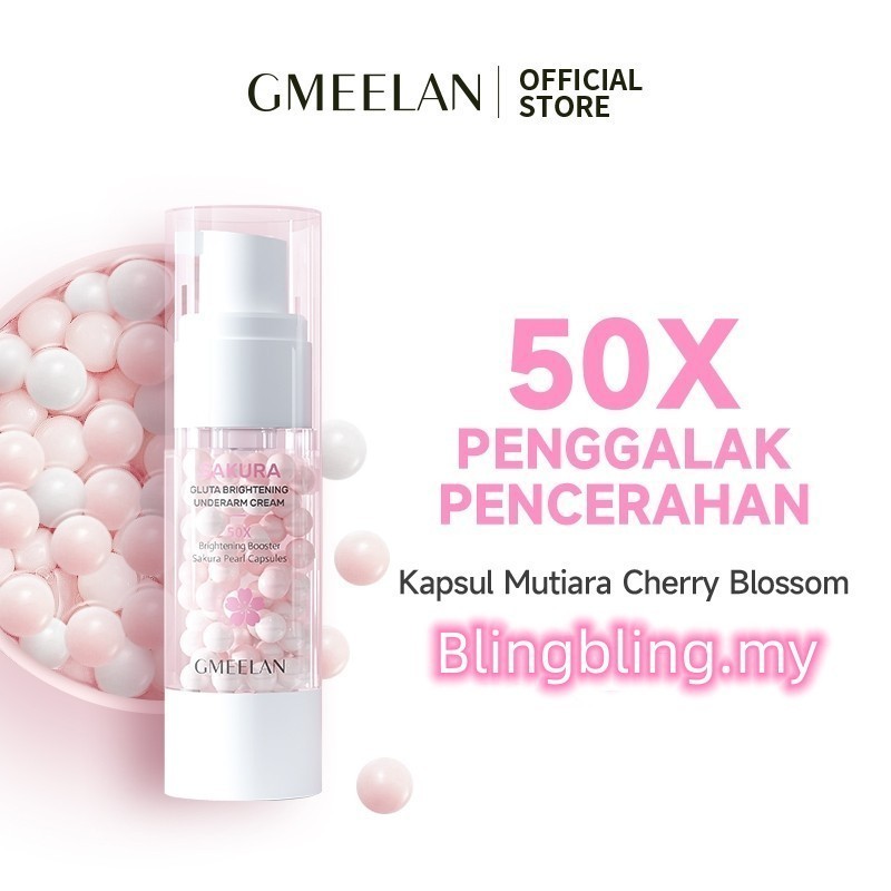 GMEELAN Sakura Gluta Brightening Underarm Cream Armpit Whitening Lotion ...