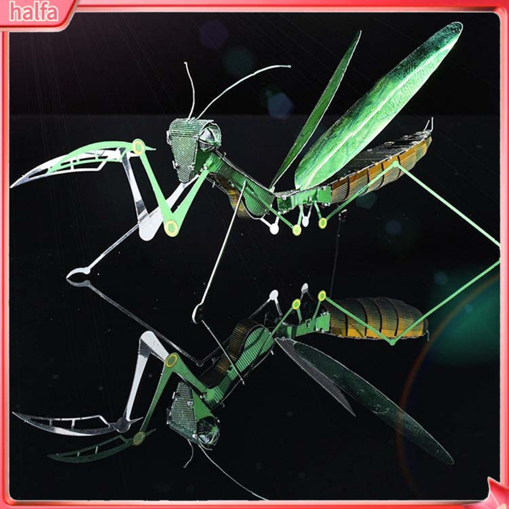 {halfa} Lifelike Mantis Statue Realistic Metal Praying Mantis 3d Puzzle ...