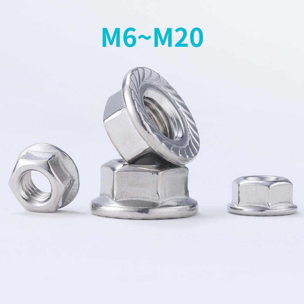 [HNK] Thin Thread Fine Thread Young Thread SUS304 Flange Nut Nut M8/M10 ...