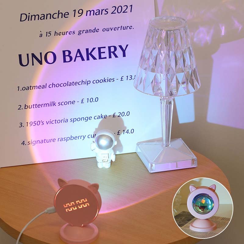 Unique adjustable LED sunset light for bedroom Projection Lamp Rainbow ...