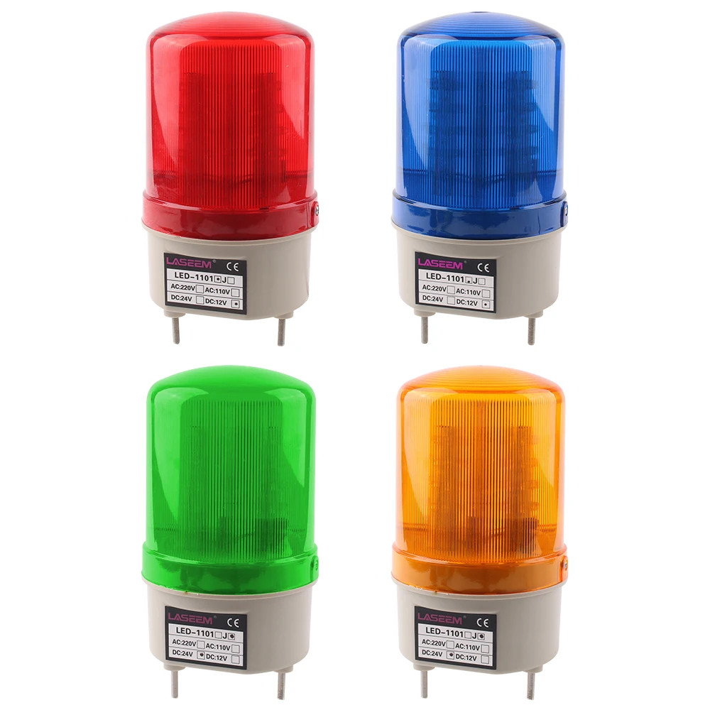 Rotating Beacon Warning Buzzer/NO Sound Strobe Alarm Lamp DC12V24V ...