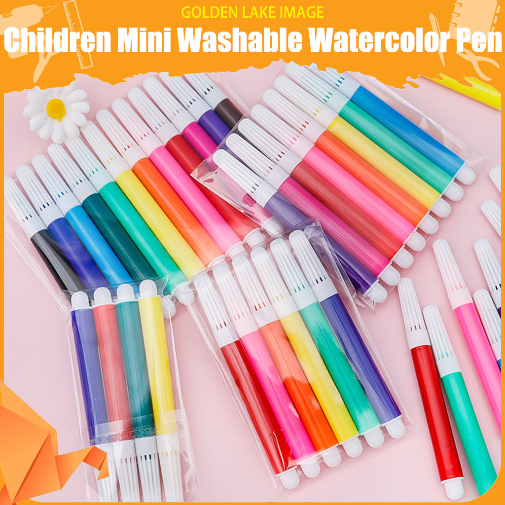 4/6/8 Colors Children Mini Washable Watercolor Pen Set For Kid Painting ...