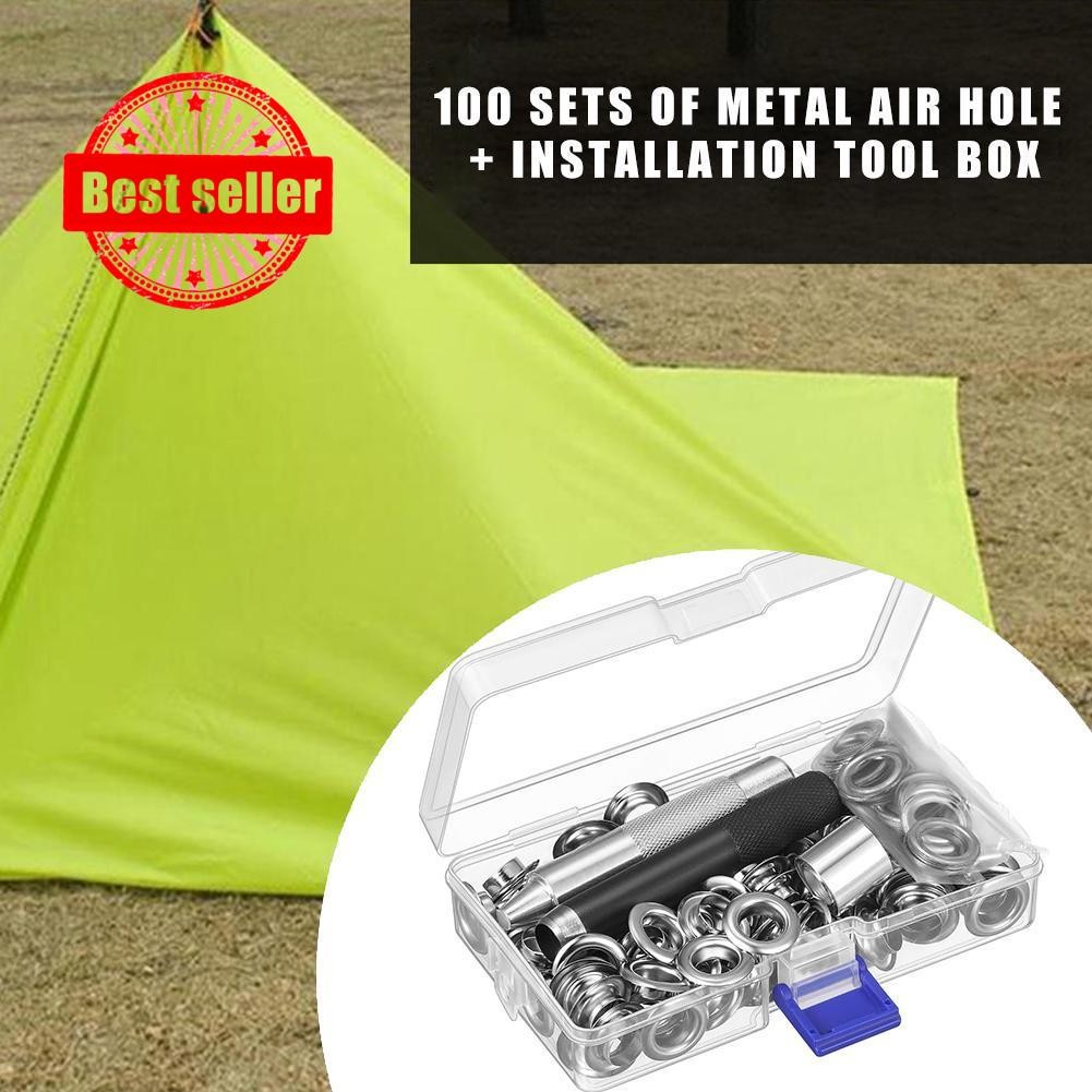 Set Eyelet Tool Set Grommet Kit Punch Grommets Tent Awning Hole Tarp ...