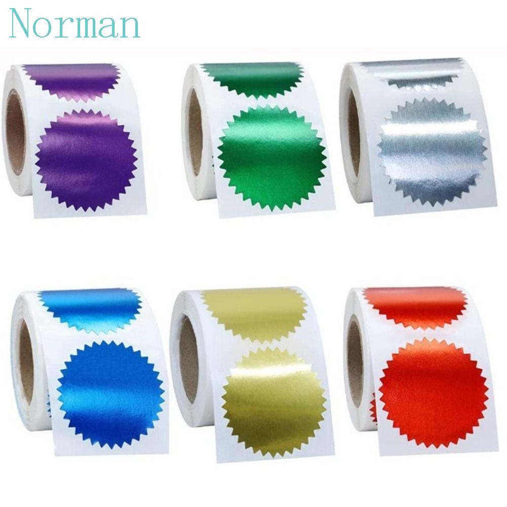 NORMAN 250 pcs/roll Gear Shape Stickers, Self-Adhesive Envelope Seal 2 ...