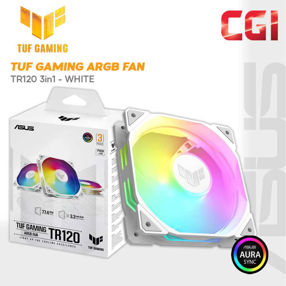 Asus TUF Gaming TR120 ARGB 3.3mm H2O LED Matrix Aura Sync Chassis Fan ...