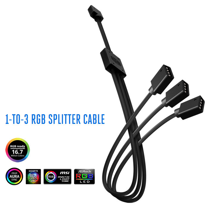 Cooler Master 1 to 3 RGB Splitter Cable | Shopee Malaysia