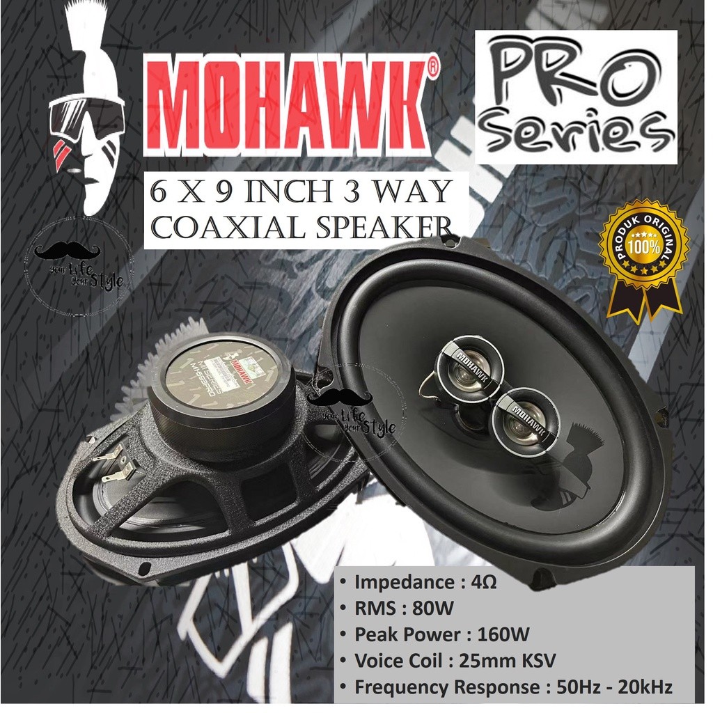 Mohawk Car M1 PRO Series 6x9"Inch 3-Way Coaxial Speaker (M1-693PRO ...