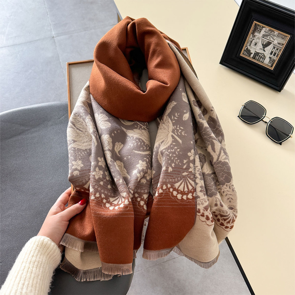 【ready stock】new fashion women cashmere-like shawl winter keep warm ...