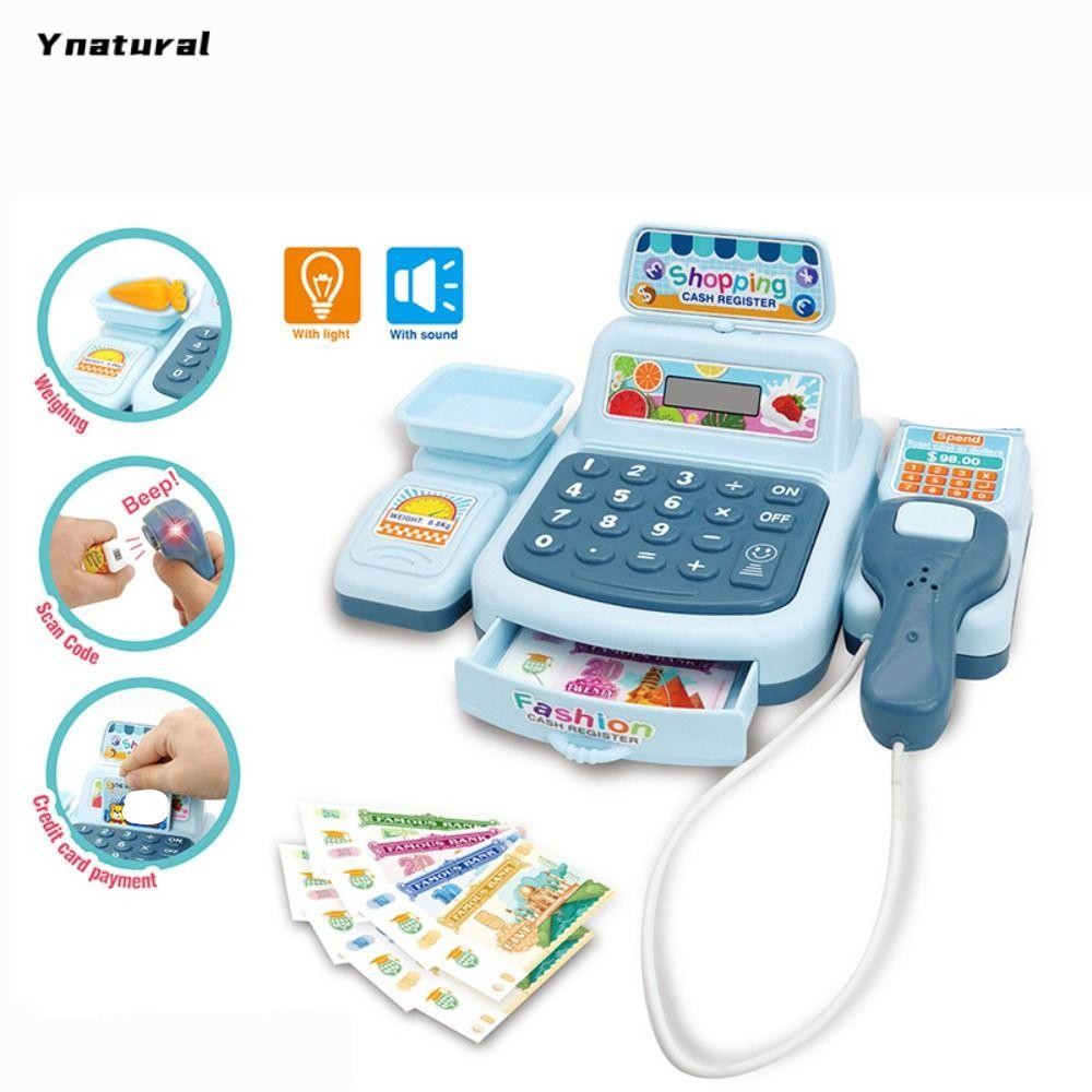 YNATURAL Supermarket Cash Register, Lighting Sound Effects Simulation ...