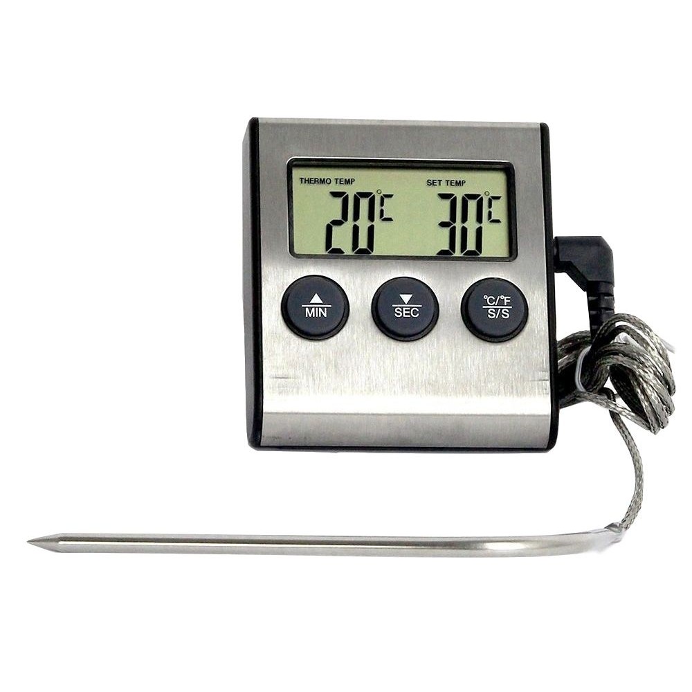 Kegland Digital Thermometer /Oven Timer Stainless Temperature Probe ...