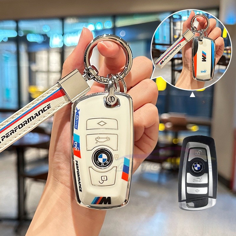 Racing Style Car Key Case Cover for BMW X1 X3 X5 X6 F15 F16 F30 F31 F32 ...