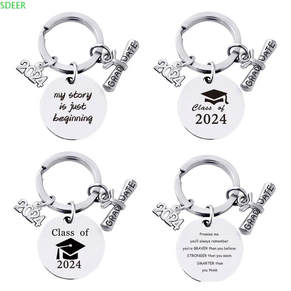 SDEER School Graduate Pendant Gifts, Commemorative Stainless Steel 2024 ...