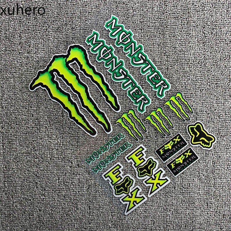 Monster Energy Reflective Motorcross Motorcycle Stickers Decals ...