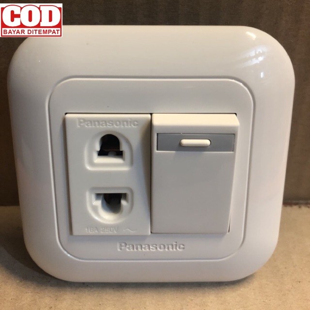Single switch + socket + panasonic frame 1 set | Shopee Malaysia