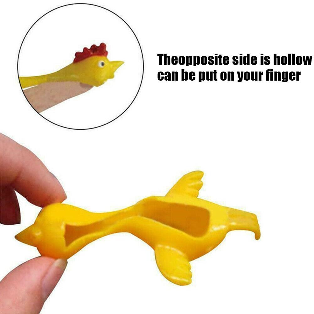 Sticky Flying Rubber Chicken Dinosaur Marine Animal Finger Toy Funny ...