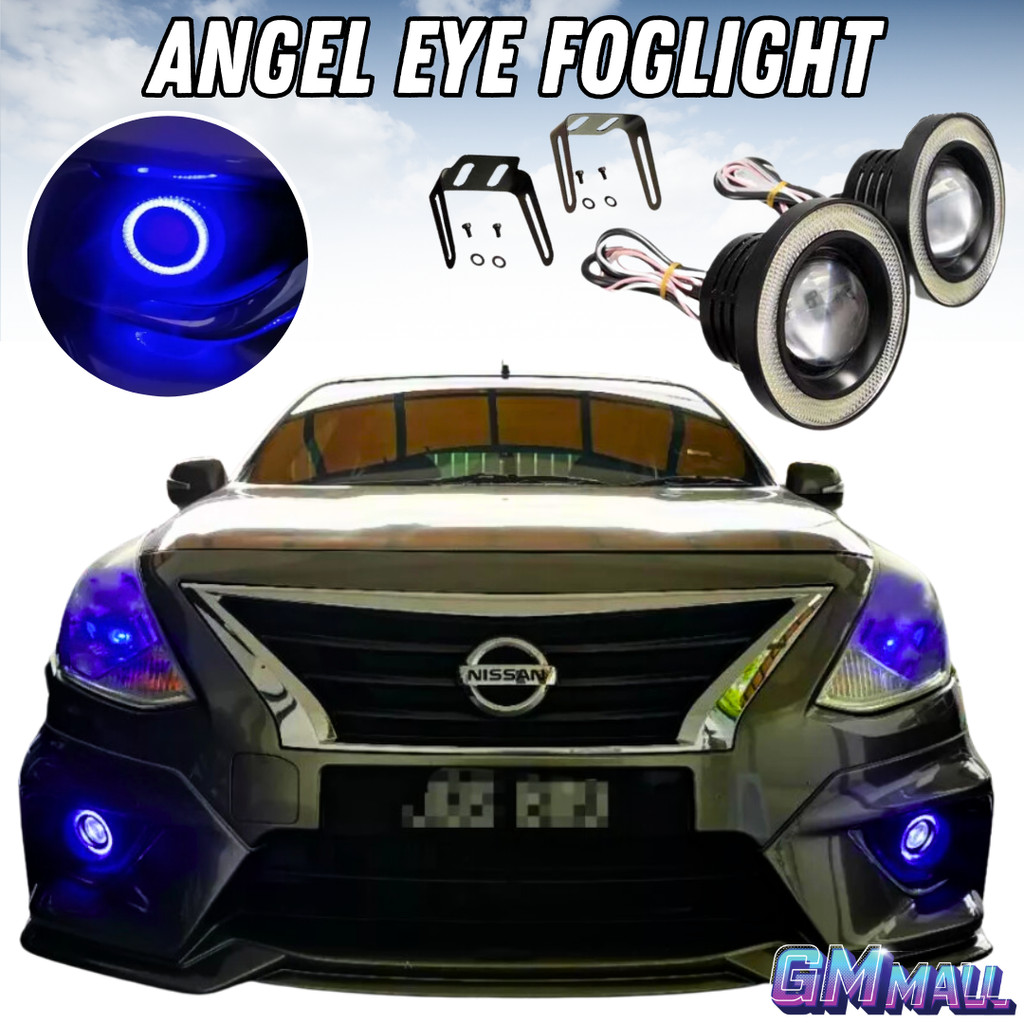 NISSAN ALMERA SPOTLIGHT ANGEL EYE Fog Lamp LED LIGHT Halo Ring COB ...