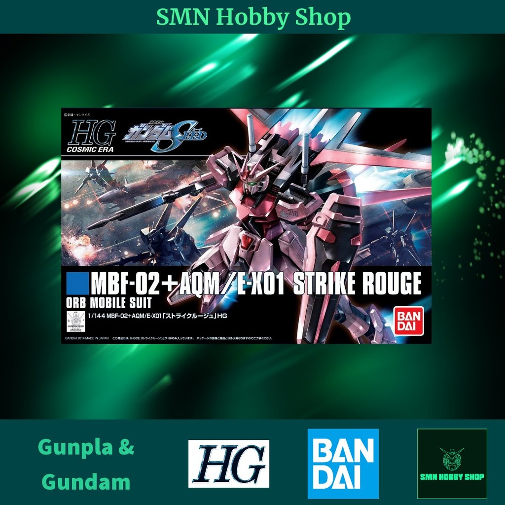 HG 1/144 MBF-02+AOM/E-X01 Strike Rouge 176 Gunpla Gundam Toys Plastic Model Kit [HGCE] (Bandai ...