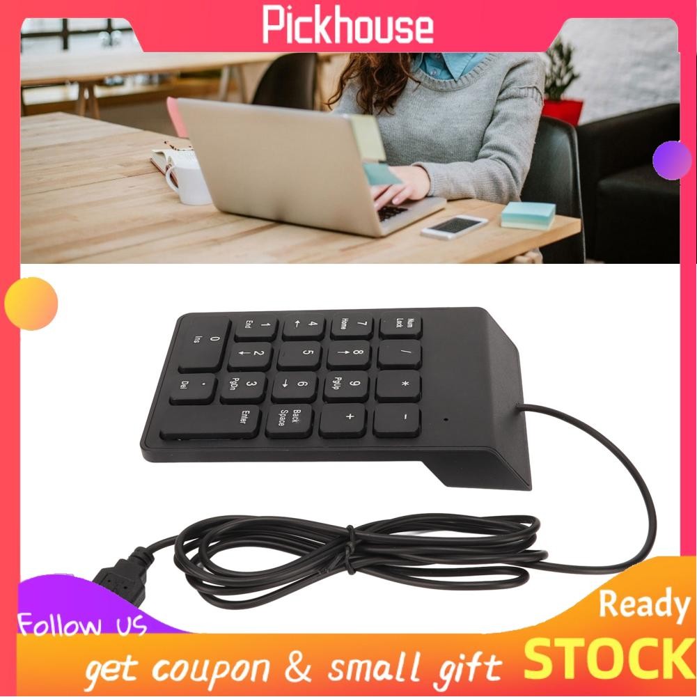 Pickhouse Wired Number Pad Keypad 18 Keys Plug and Play USB Connection ...
