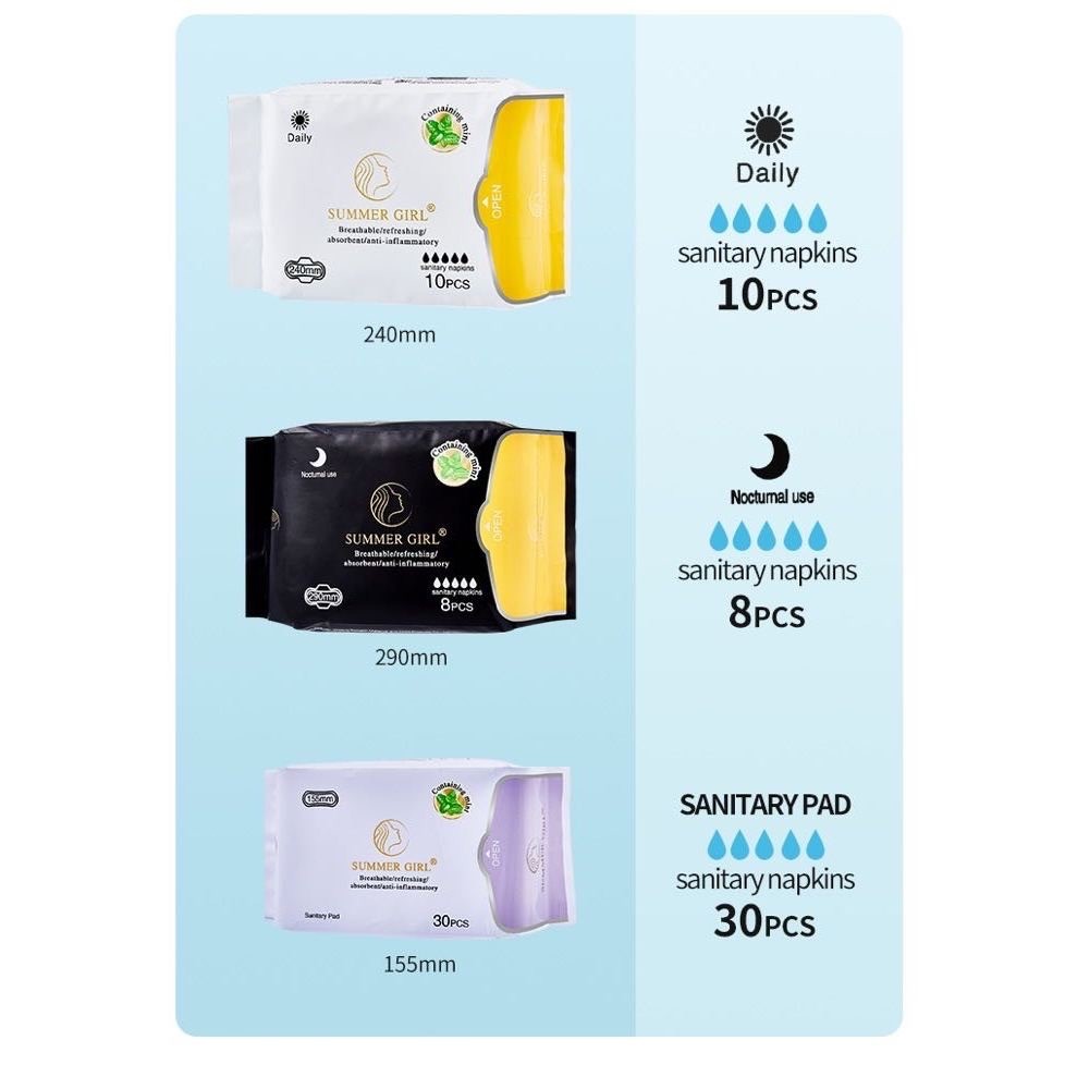 Feminine Napkin Negative Ion Napkin and Panty Liner (Liner, Day and ...