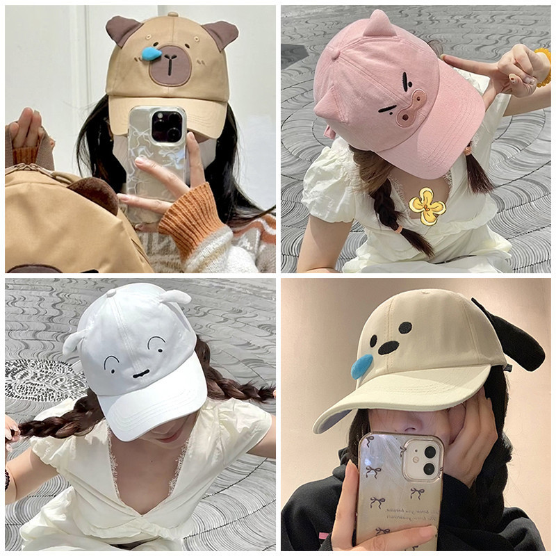 Anime Crayon Shin-chan Puppy Kawaii Sun Hats Summer Breathable Hat Boy ...