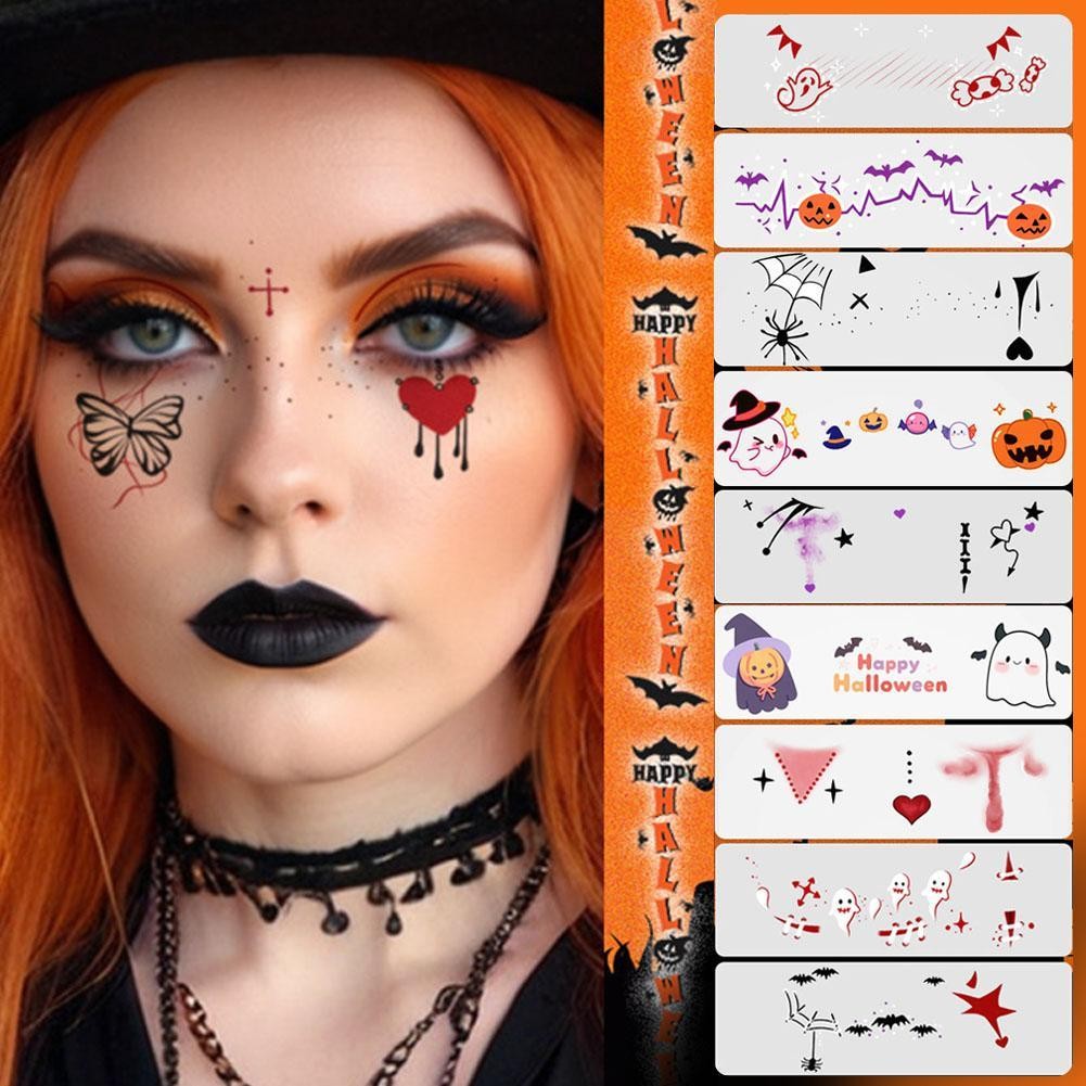 Halloween Temporary Tattoo Stickers Makeup Stickers Decoration Body ...