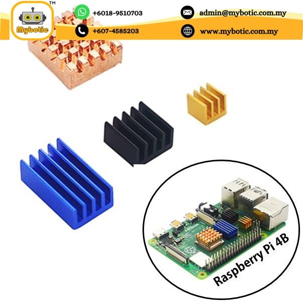 Raspberry Pi 4B Heatsink Four Piece set | Shopee Malaysia