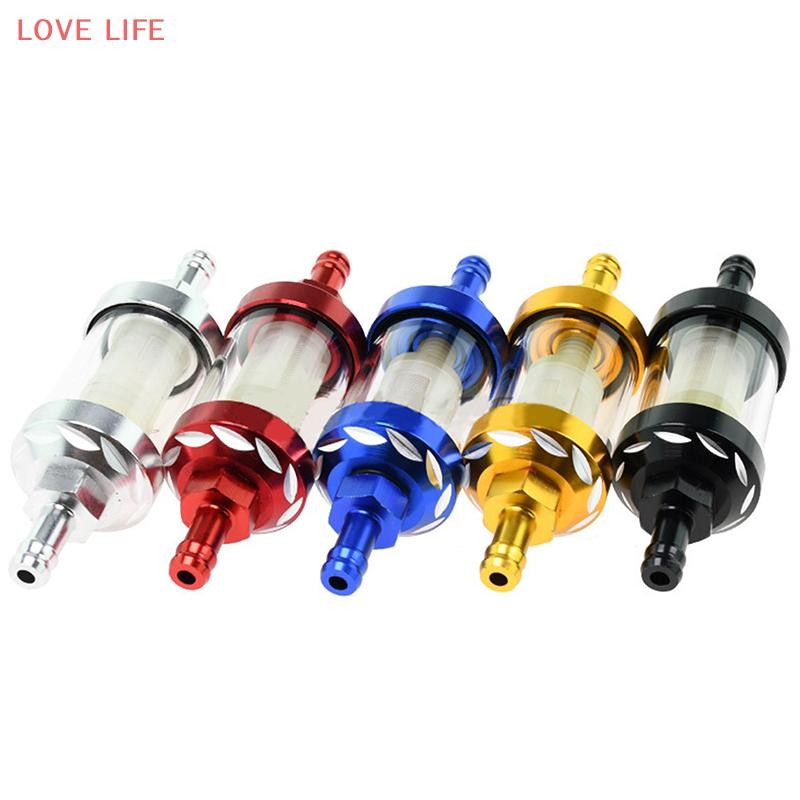 LOVELIFE New 8mm Universal Motorcycle Fuel Filter CNC Aluminum Alloy ...