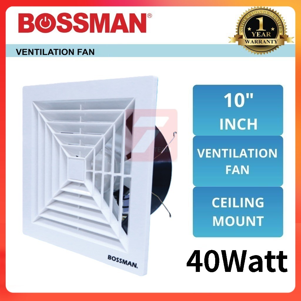 BOSSMAN Ceiling Ventilating Fan 8" & 10" l Ceiling Mount Ventilating ...