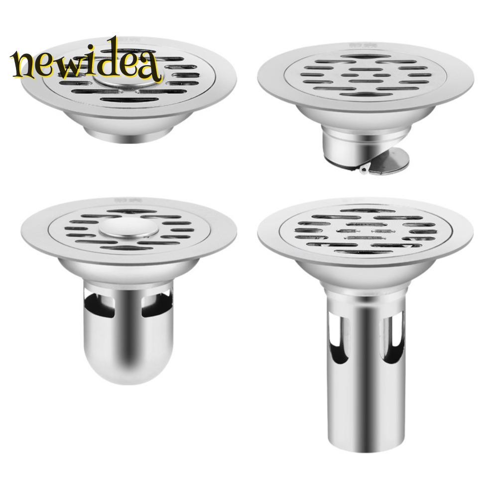 NEWIDEA Shower Floor Drain, Backflow Preventer with Grid Grate Cover ...