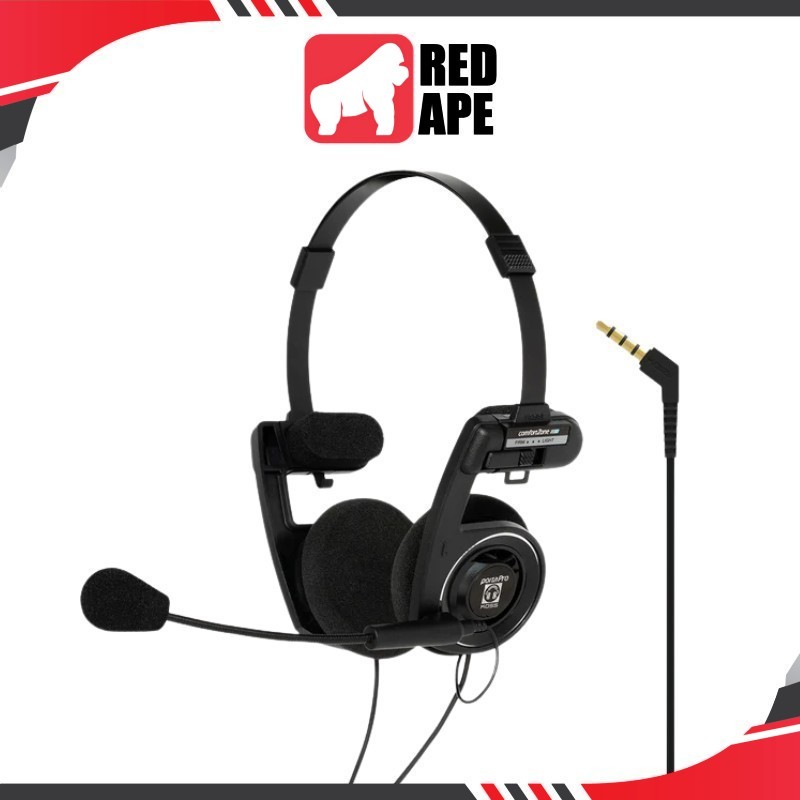 Koss Porta Pro Headset, On-Ear Headphones: Boom Mic with TRRS Connector ...