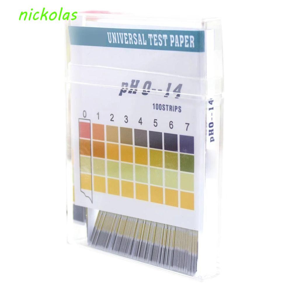 NICKOLAS 100 Strips PH Test Paper, PH Value 0-14 Litmus Testing Kit ...