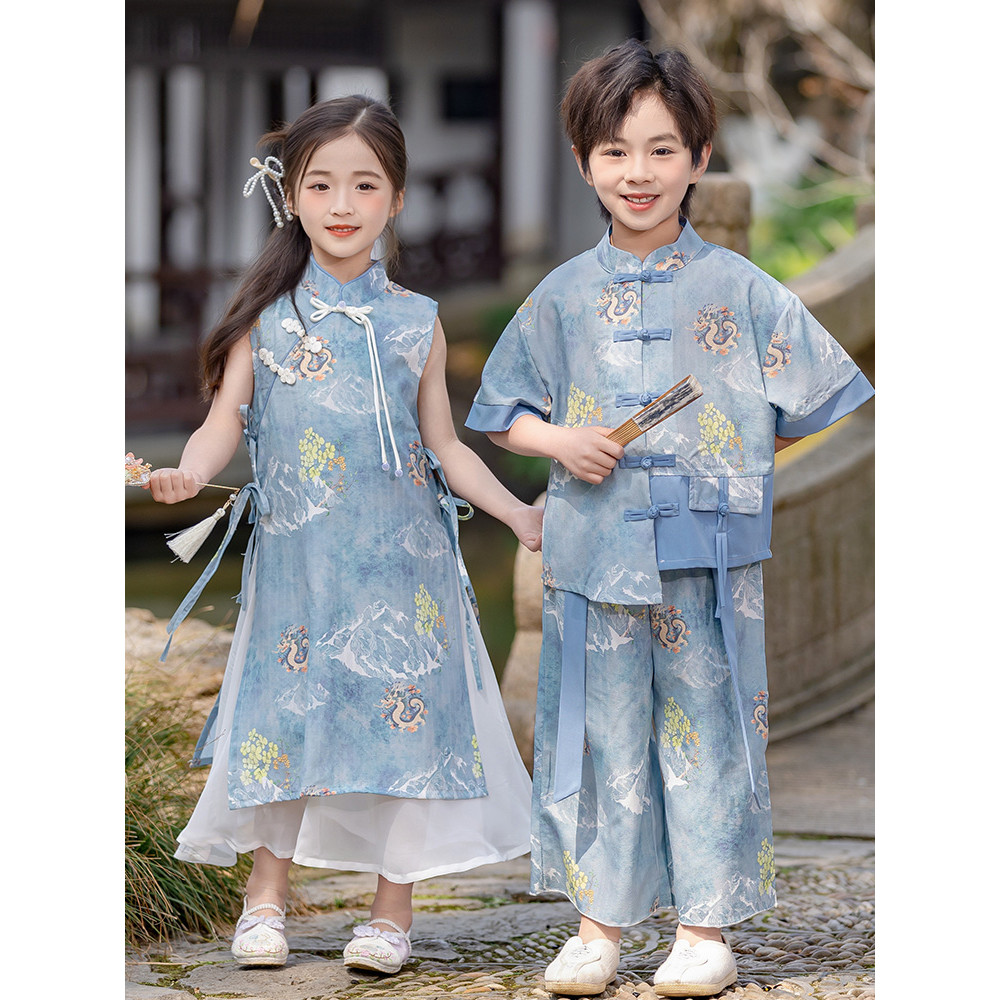 [3-15 years] Kids Hanfu Tang Suit Boys and Girls CNY Traditional ...