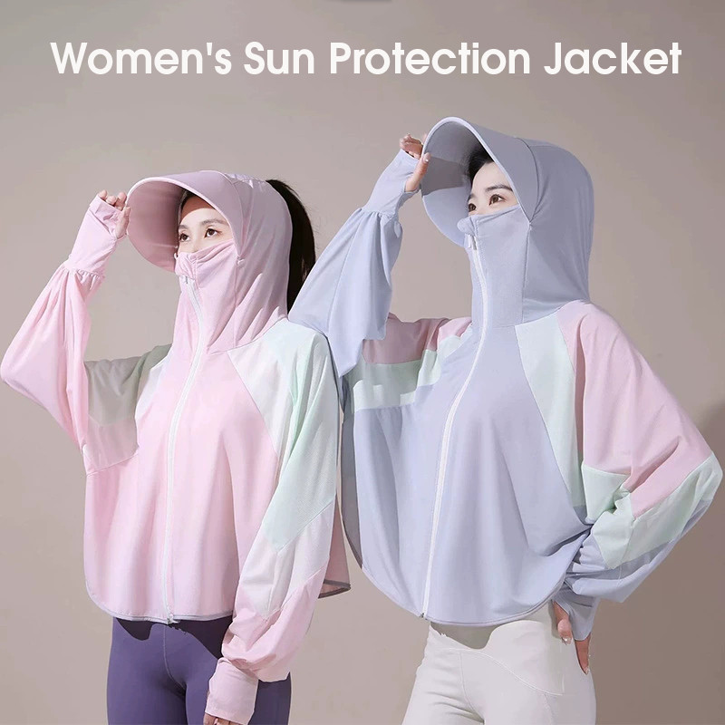 UPF 50+ UV Sun Protection Clothing Women Zip Hoodie Outdoor Clothes ...