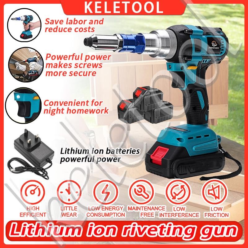 About 10000N Brushless Electric Rivet Gun Cordless Rivet Nut Gun Power ...