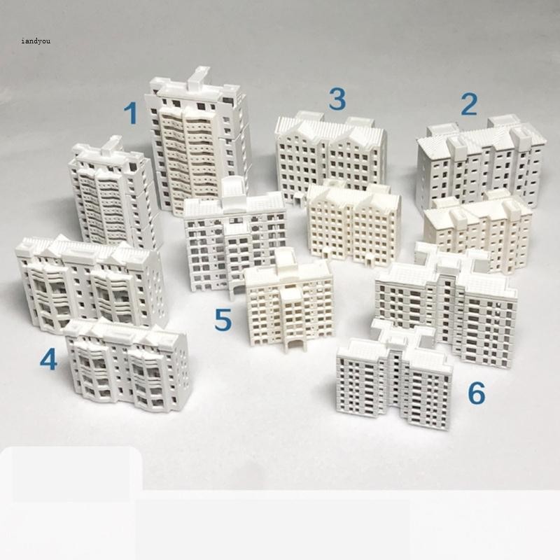 iny Realistic Apartment Building Model Unpainted DIY Craft Project ...