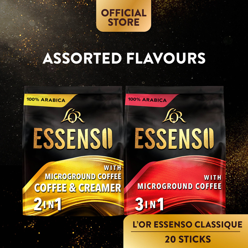 LOR Essenso Microground Instant Coffee 3 in 1 Smooth Aromatic/ 2 in 1 ...