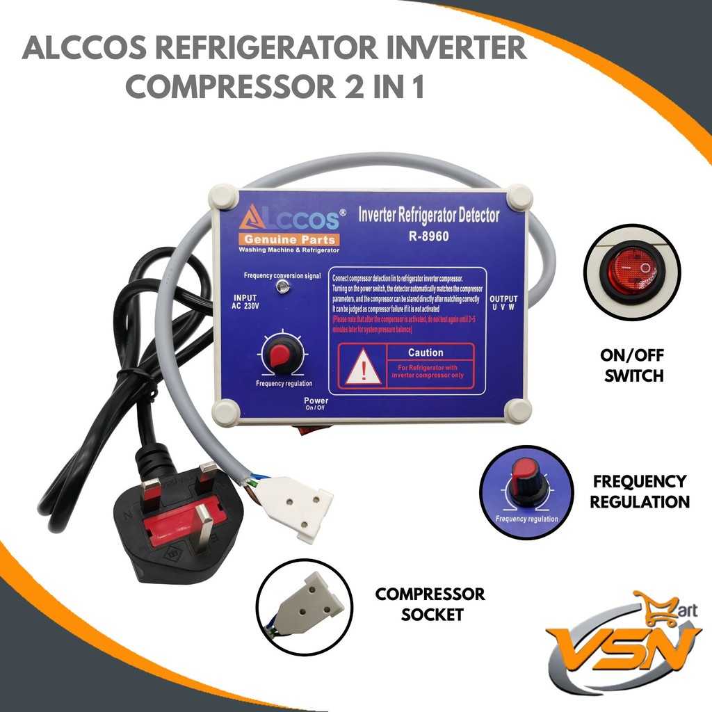 ORG ALCCOS REFRIGERATOR INVERTER TESTING COMPRESSOR TESTER | Shopee ...