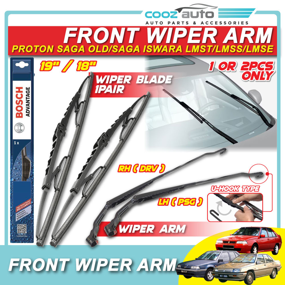 Proton Saga OLD Saga Iswara LMST LMSS LMSE Front BOSCH Wiper Arm Lengan ...