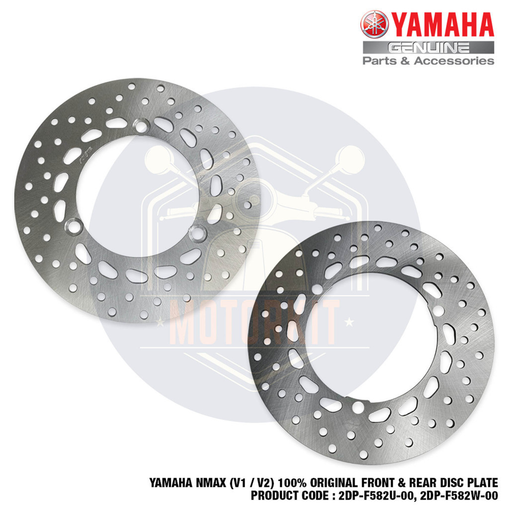 YAMAHA NMAX NVX NVX 155 AEROX 100% ORIGINAL FRONT REAR DISC PLATE 2DP-F582U-00 2DP-F582W-00 ...