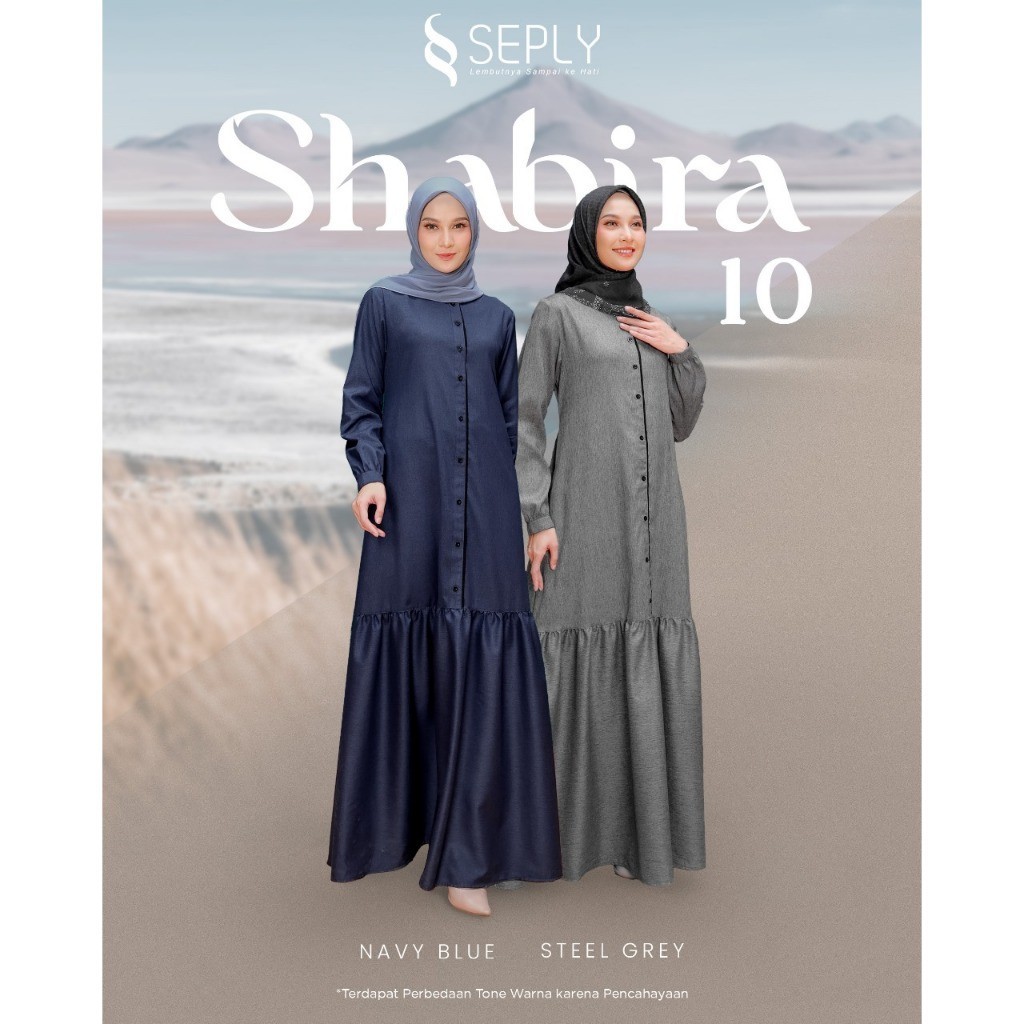 Seply WOMEN'S Dress DAILY SHABIRA 10 Simple Elegant Women's Plain Gamis ...
