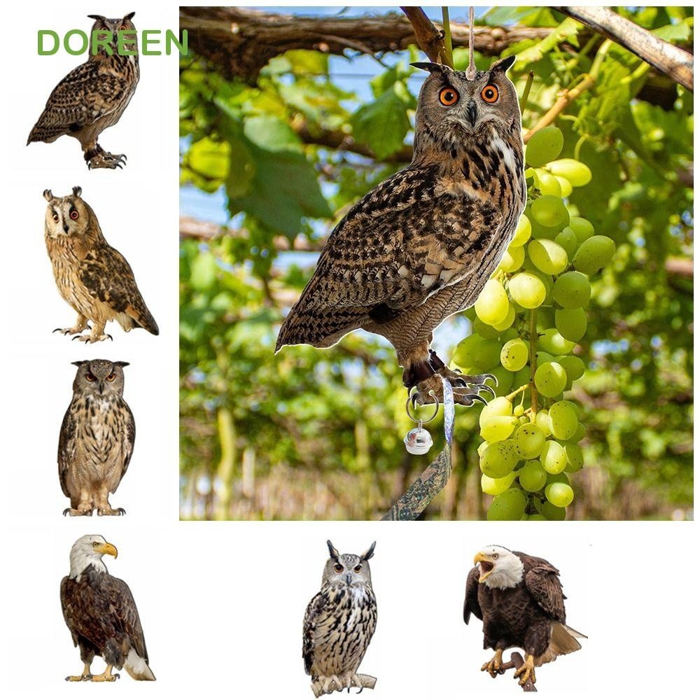 DOREEN Bird Repel Owl Scarecrow, Hanging Waterproof Fake Bird Scare ...