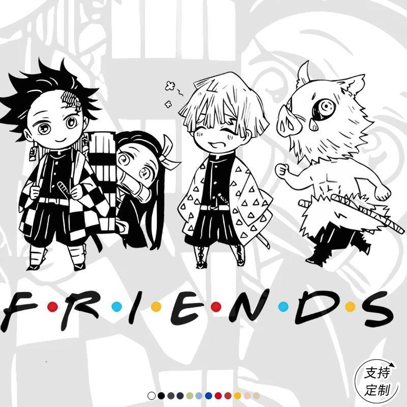 Demon Slayer Joint Old Friends Tanjirou Nezuko Zenitsu Inosuke Short ...