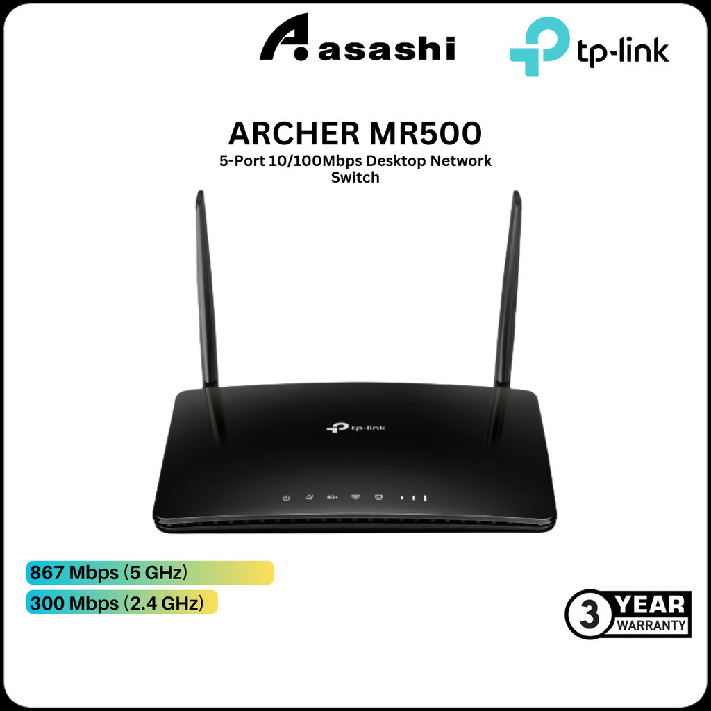 TP-Link Archer MR500 4G+ Cat6 AC1200 Wireless Dual Band Gigabit Router ...