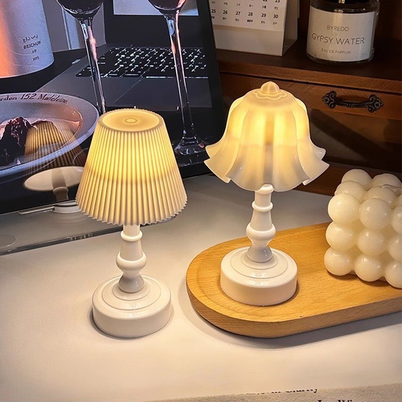 Mini Cute Crystal Desk Lamp in White Nordic Style Gift for Friends to ...