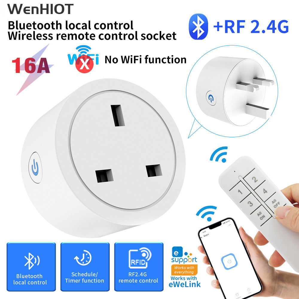 Bluetooth socket local control smart socket RF2.4G wireless remote ...