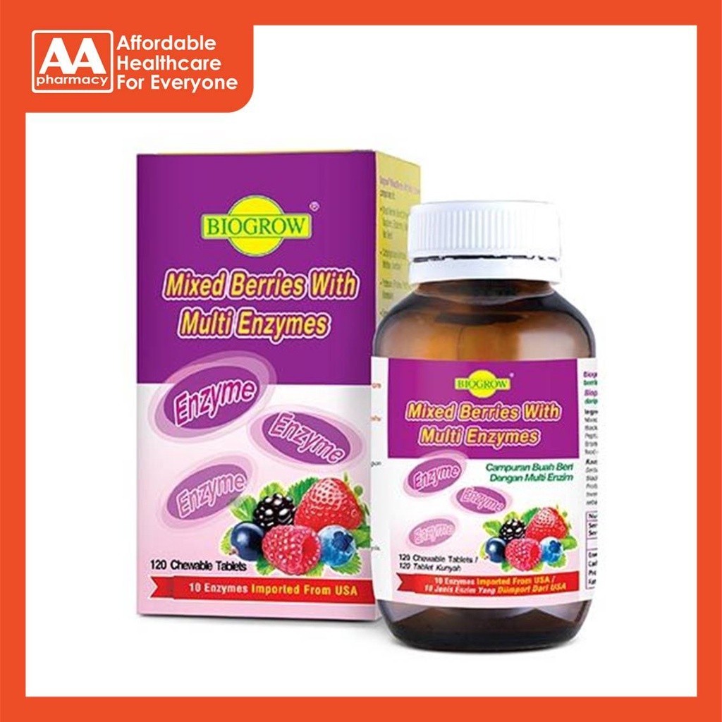 Biogrow Mixed Berry With Multi Enzymes (120's) | Shopee Malaysia