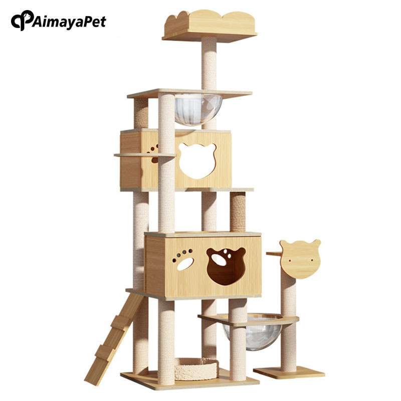 AimayaPet Large Size Multi-Level Cat Tree House Climbing Tower - 8 ...