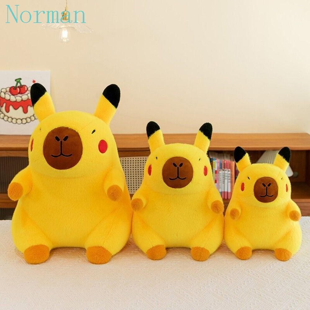 NORMAN Capybara Plush Toy, PP Cotton Cosplay Pikachu Capybara Stuffed ...